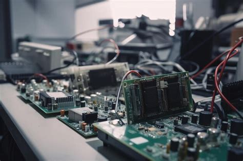 Premium Ai Image Electronic Industry Production Of Microcircuits Ai
