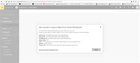 we couldn t import data from excel workbook microsoft fabric community