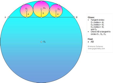 Geometry Problem Tangent Circles And Chords