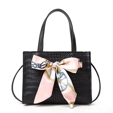 악어 패턴 가죽 숄더 크로스 바디 백 여성용 소형 파우치 최고급 럭셔리 브랜드 지갑 보우 핸드백여행 가방 Aliexpress