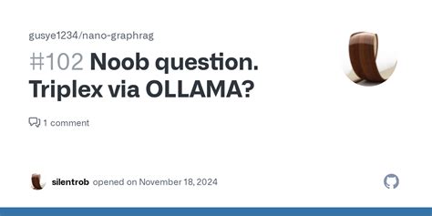 Noob Question Triplex Via OLLAMA Issue Gusye Nano Graphrag GitHub