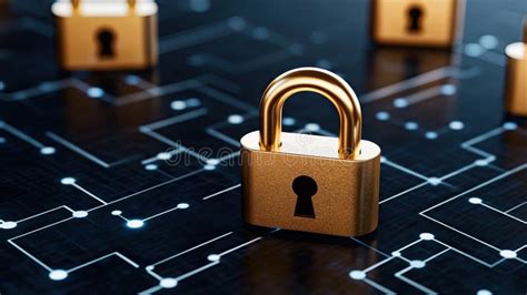 The Illustration Features Multiple Padlock Icons Connected Through A Network Symbolizing