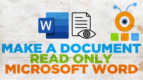 How to Make a Document Read Only in Word - YouTube