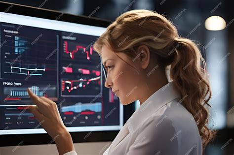 premium photo data analysis system of new corporate office management ai generative