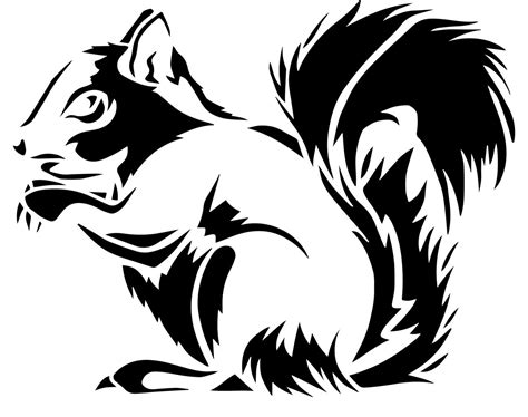 Squirrel Stencil