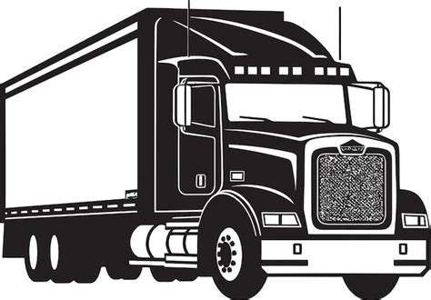 Premium Vector Optimizing Commercial Trucking Routes For Efficiency Commercial Trucking And
