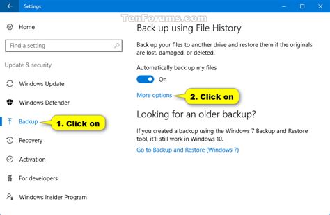 Exclude Folders From File History In Windows Tutorials