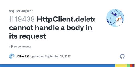 HttpClient Delete Cannot Handle A Body In Its Request Issue Angular Angular GitHub