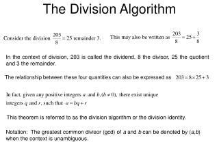 PPT The Division Algorithm PowerPoint Presentation Free Download ID