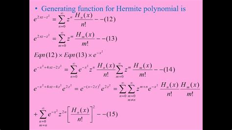 Orthogonal Properties Of Hermite Polynomial Hnx Youtube