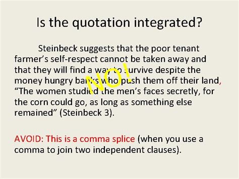Seamless Integration Of Quotations Is The Quotation Integrated