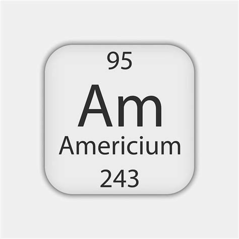 Premium Vector Americium Symbol Chemical Element Of The Periodic