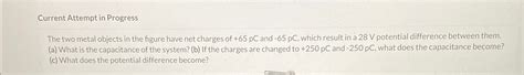 Solved Current Attempt In Progressthe Two Metal Objects In
