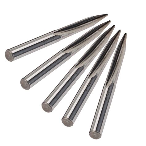 Milling Engraving CNC Router Bits For Metal Hard Wood Straight Slot 25Degree 0 8mm Sticker Pack