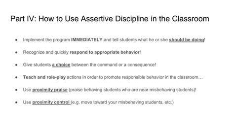 Group 4 Assertive Discipline Pptx Educational Assessment Education