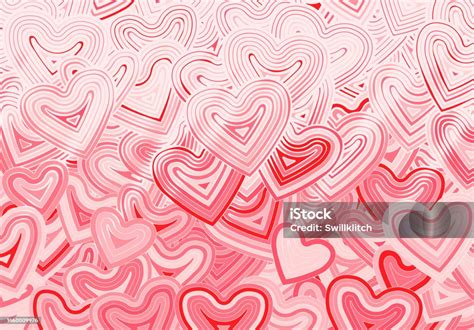 발렌타인 데이 인사말 카드 템플릿 또는 하트와 라인 장식 배경 복고풍 패션 히피 정신 디자인 고풍스런에 대한 스톡 벡터 아트 및 기타 이미지 Istock