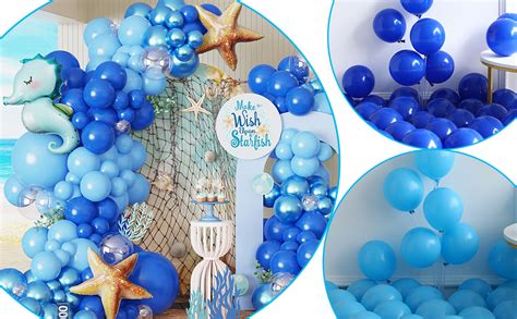 Under The Sea Balloon Arch Kit 140pcs Blue Ocean Balloon