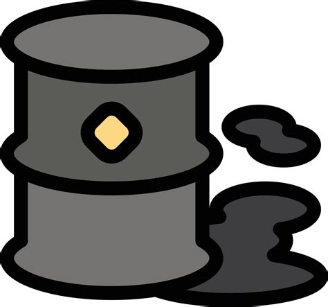 Barrels Environment Garbage Pollution Flat Color Icon Vector Icon Banner Template 13296361