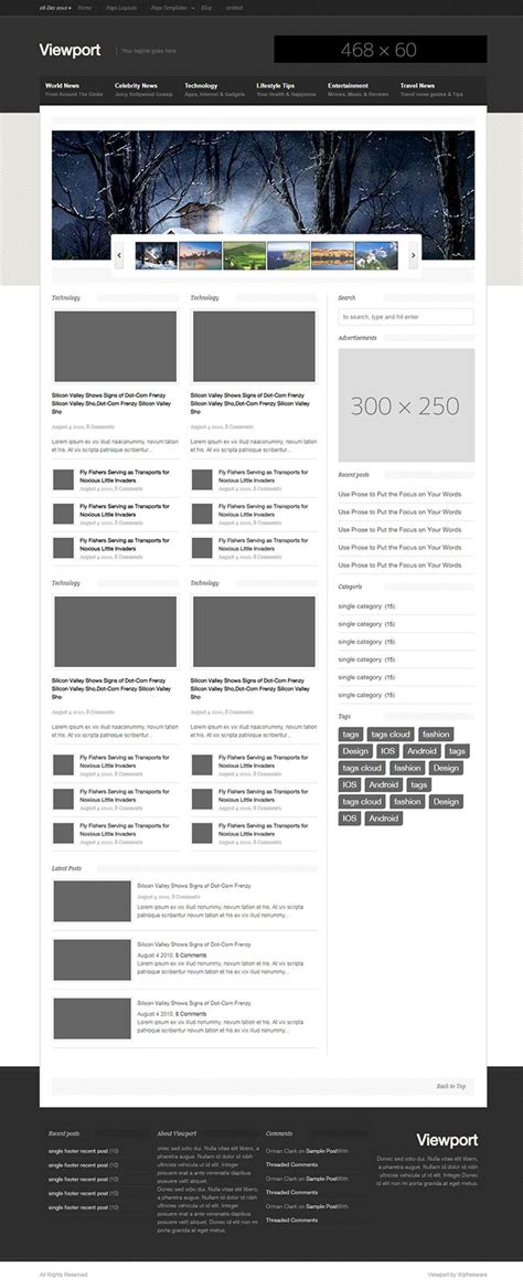 free viewport website template free website templates html5 and css