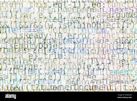 bright program source code segments on computer screen abstract