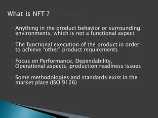 Non Functional Testing NFT Overview PPTX