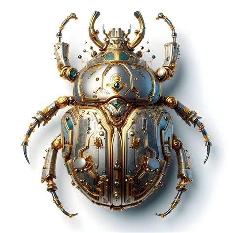 A Golden Beetle With Many Details Stock Illustration Illustration Of Design Shimmering