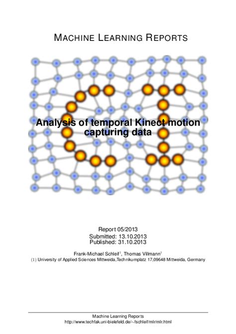 Pdf Analysis Of Temporal Kinect Motion Capturing Data
