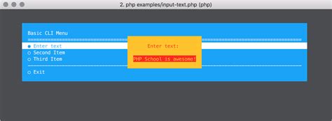 Github Php Schoolcli Menu 🖥 Build Beautiful Php Cli Menus Simple Yet Powerful Expressive Dsl