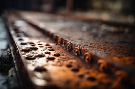 A Close Up Of A Metal Surface With Rust On It Stock Illustration