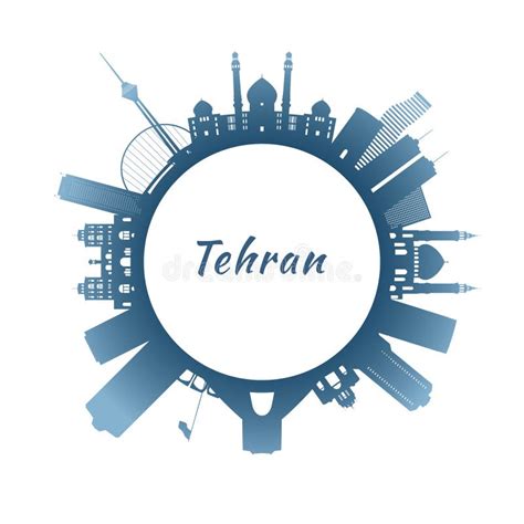 Tehran Skyline With Colorful Buildings Stock Vector Illustration Of Tourism Vector 327596609