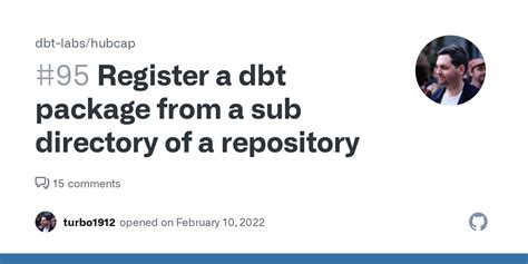 Register A Dbt Package From A Sub Directory Of A Repository · Issue 95