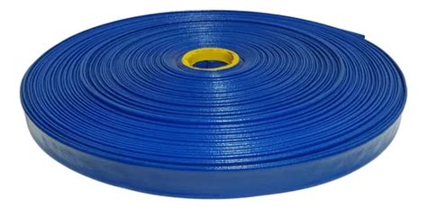 25 Metros Mangueira Flat Azul Achatada 1 Polegada Irrigação Frete Grátis