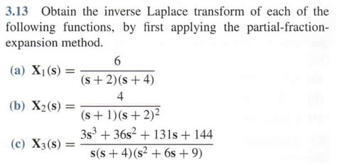 solved obtain the inverse laplace transform of each of the