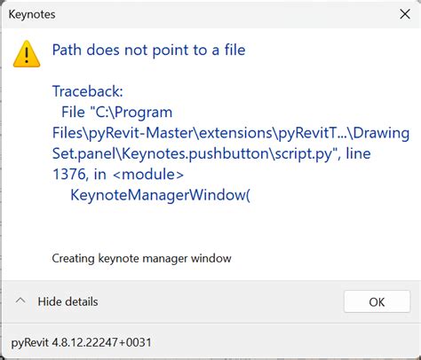 Pyrevit Keynote Manager Issues Tools Pyrevit Forums