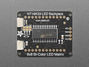 Adafruit Bicolor LED Square Pixel Matrix With I C Backpack Qwiic STEMMA QT ID