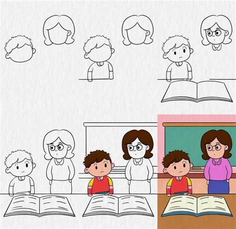 儿童在家上课简笔画怎么画简单（高清11张） 简笔画图片大全