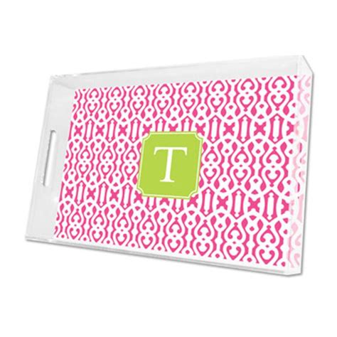 Buy Ann Tile Raspberry Lucite Tray In Three Sizes For Your Coastal Home Lucite Dinnerware For