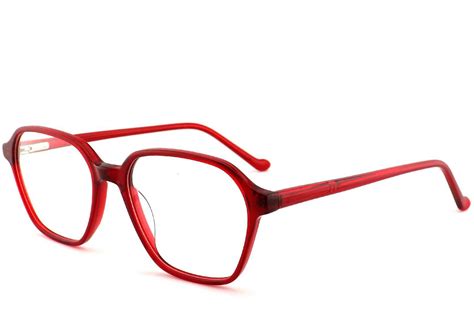 Rectangular Red Acetate Optics Bs2012 0569 Blacksheep Us
