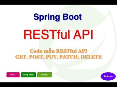 Bài Code Mẫu RESTful API với Spring Boot YouTube