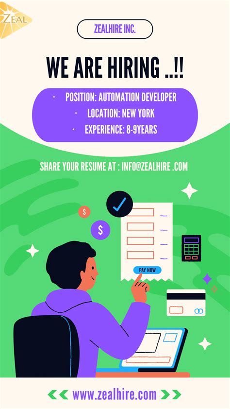 Zealhire Inc On Linkedin · Position Automation Developer · Location New