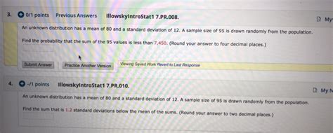 Solved 3 0 1 Points Previous Answers Illowskyintrostat1