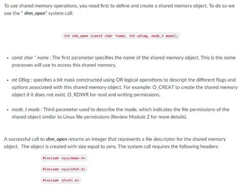 Solved To Use Shared Memory Operations You Need First To