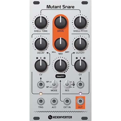 Hexinverter Electronique Mutant Snare Eurorack Drum Module Reverb