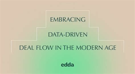 Embracing Data Driven Dealflow Edda Blog