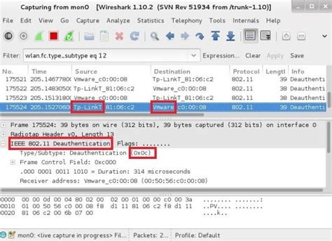 Analyzing Deauthentication Attack In Wireshark The Resulting Info Can