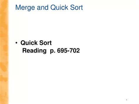 Ppt Enhancing Sorting Efficiency With Quick Sort And Merge Sort