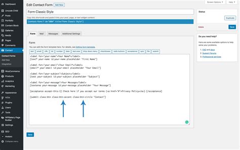 Contact Forms Uncode Theme Documentation And Help Center
