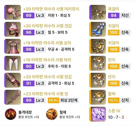 로스트아크 인벤 절제창술 달인vs회심 창술사 게시판