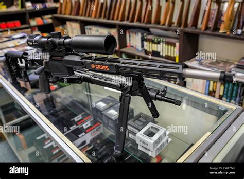 Placerville Usa October 1 2022 Sig Sauer Cross Precision Rifle With A Scope And A Bipod On