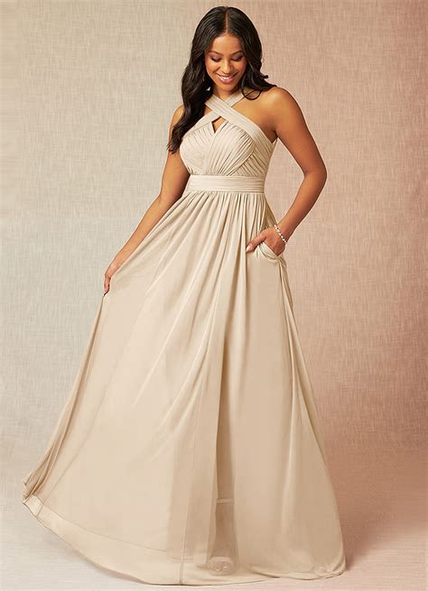 Azazie Hillian Champagne Bridesmaid Dresses Azazie Ca